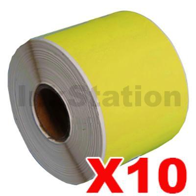 Dymo 10 x SD99014 / 2133400 Compatible Yellow Label Roll 54mm x 101mm ...