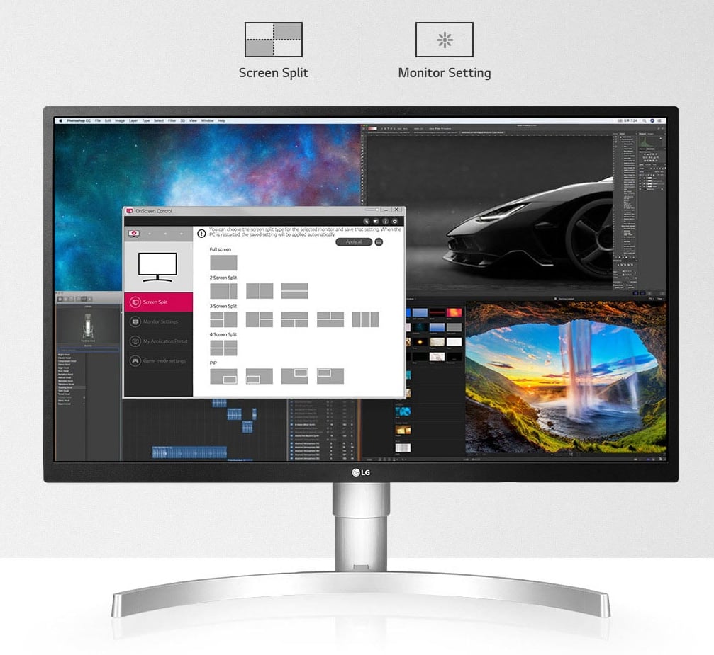 LG 27" 4K UHD IPS Monitor with USB-C port - IS27UP550NWAAU - InkStation