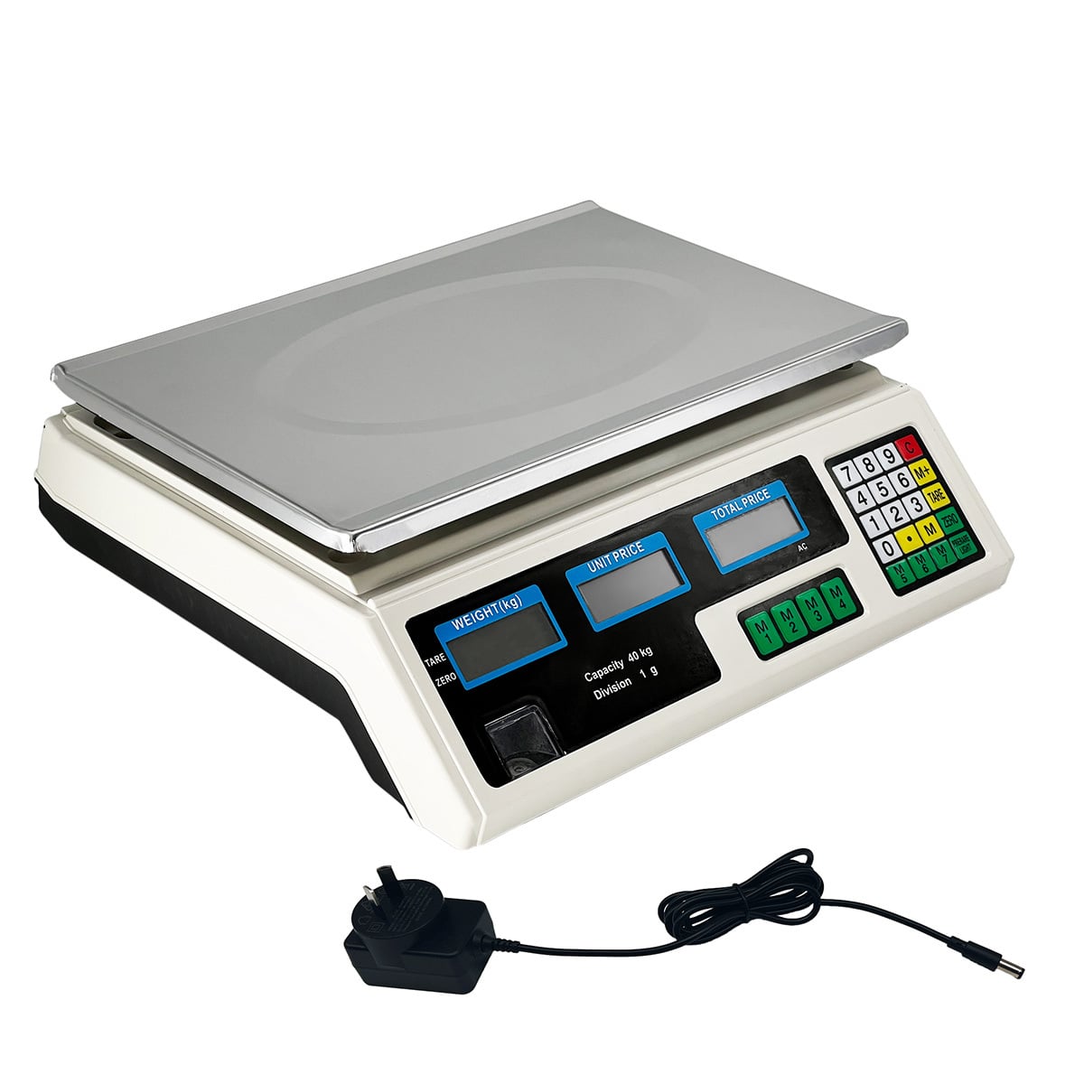 40KG Digital Electronic Weighing Scale for Commercial Use - White ...