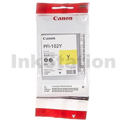 Canon Genuine PFI-102Y Yellow Ink Cartridge - Ink Cartridges - InkStation