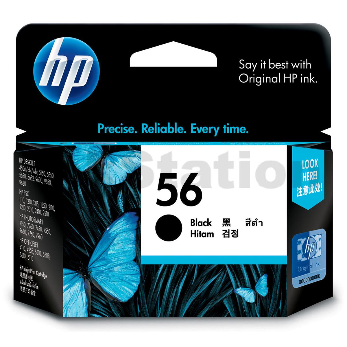 HP 56 Genuine Black Inkjet Cartridge C6656AA - Ink Cartridges - InkStation