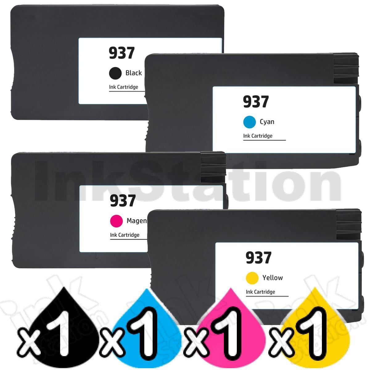 HP 4 Pack 937 Compatible Ink Cartridges Combo 4S6W2NA - 4S6W5NA [1BK,1C ...