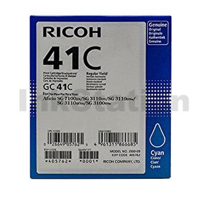 Ricoh SG-3110DNW SG-7100DN Genuine GC41C Cyan Ink Cartridge [405762] - 2,200 pages - Ink ...