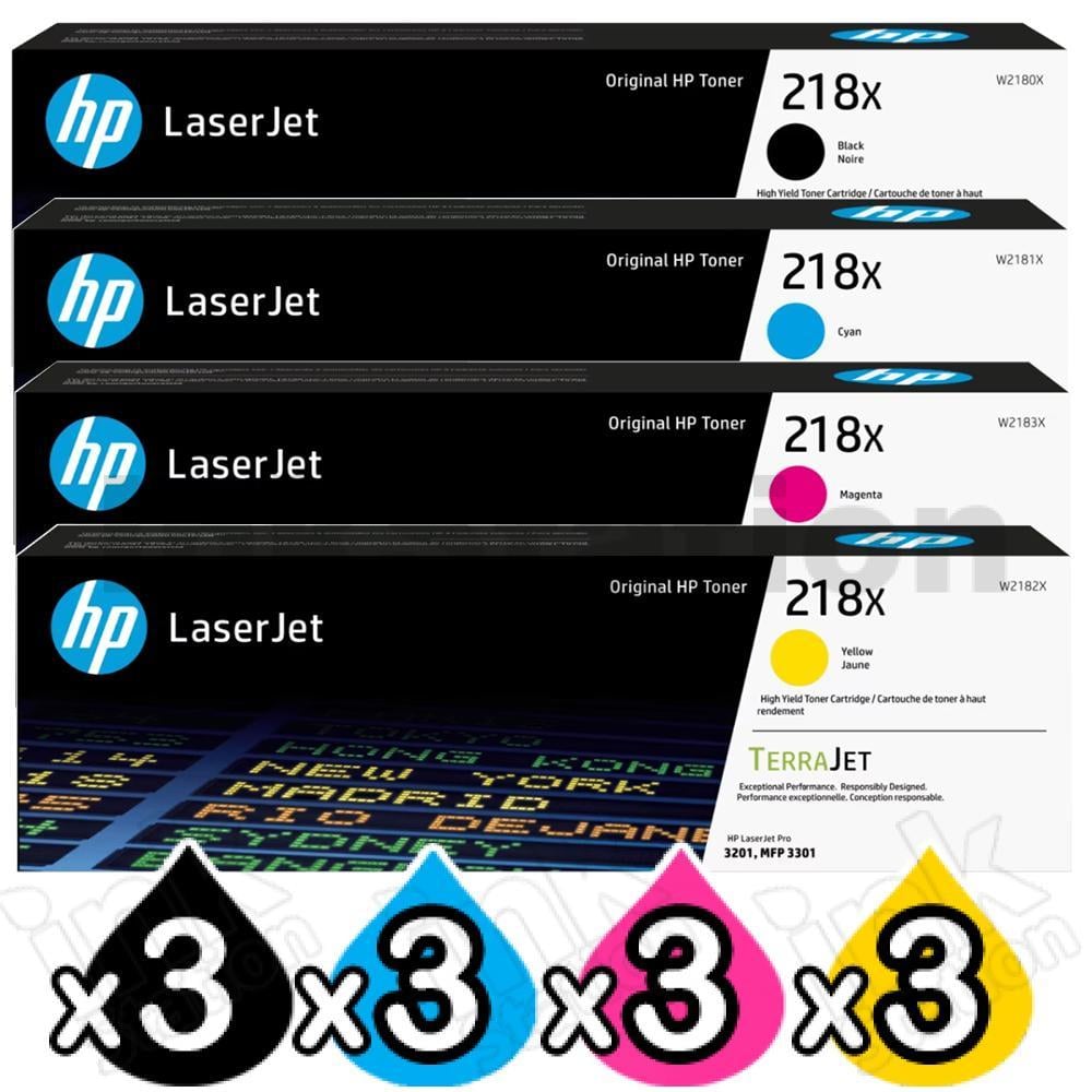 HP 3 Sets of 4 Pack W2180X-W2183X (218X) Genuine High Yield Toner ...