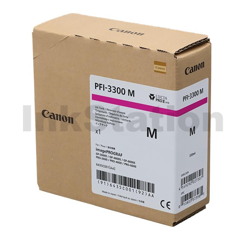 Canon Genuine LUCIA PRO II PFI-3300M Magenta Ink Tank - 330ML - Ink ...