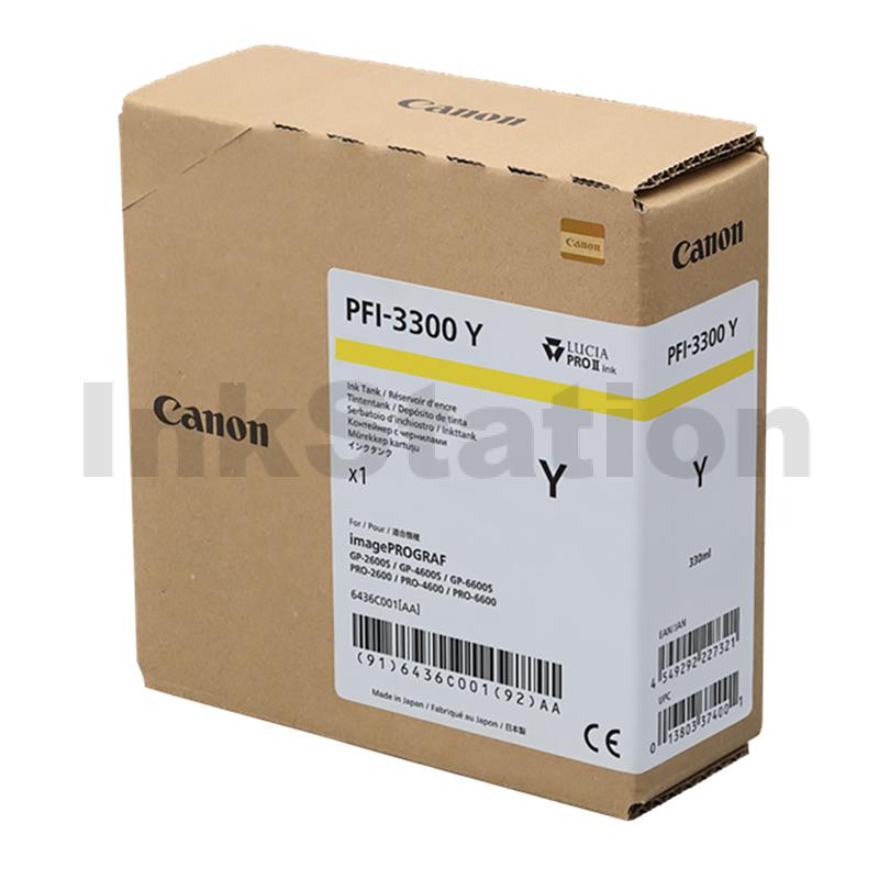 Canon Genuine LUCIA PRO II PFI-3300Y Yellow Ink Tank - 330ML - Ink ...