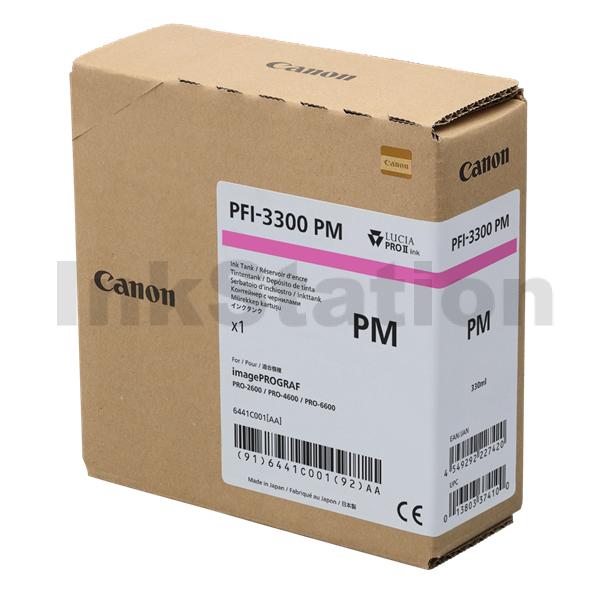 Canon Genuine LUCIA PRO II PFI-3300PM Photo Magenta Ink Tank - 330ML ...