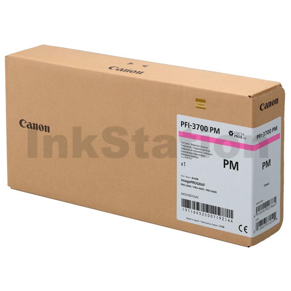 Canon Genuine LUCIA PRO II PFI-3700PM Photo Magenta Ink Tank - 700ML ...
