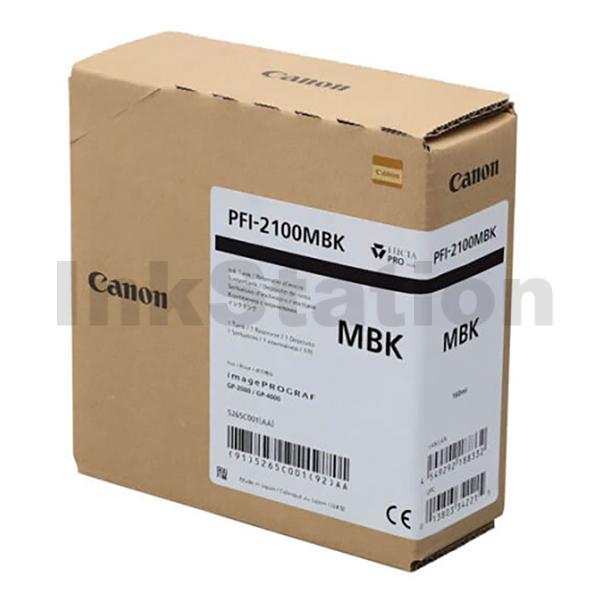 Canon Genuine LUCIA PRO II PFI-2100MBK Matte Black Ink Tank - 160ML ...