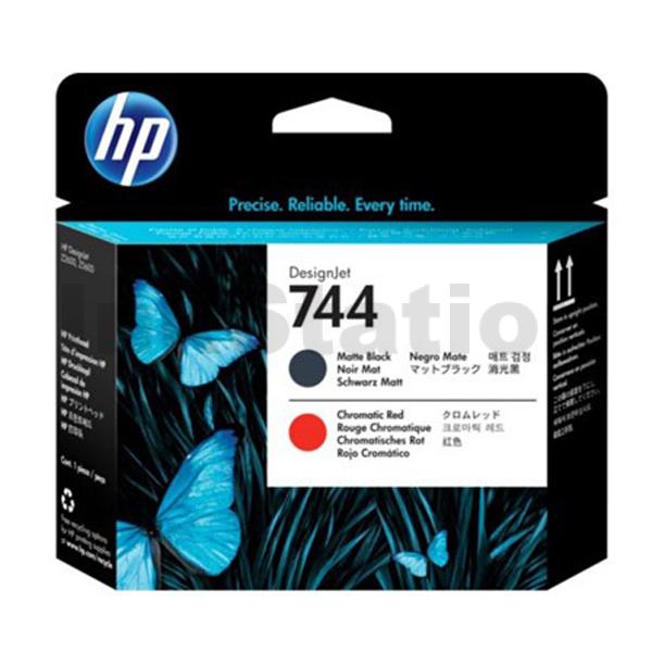 HP 744 Genuine Matte Black / Chromatic Red DesignJet Printhead F9J88A ...