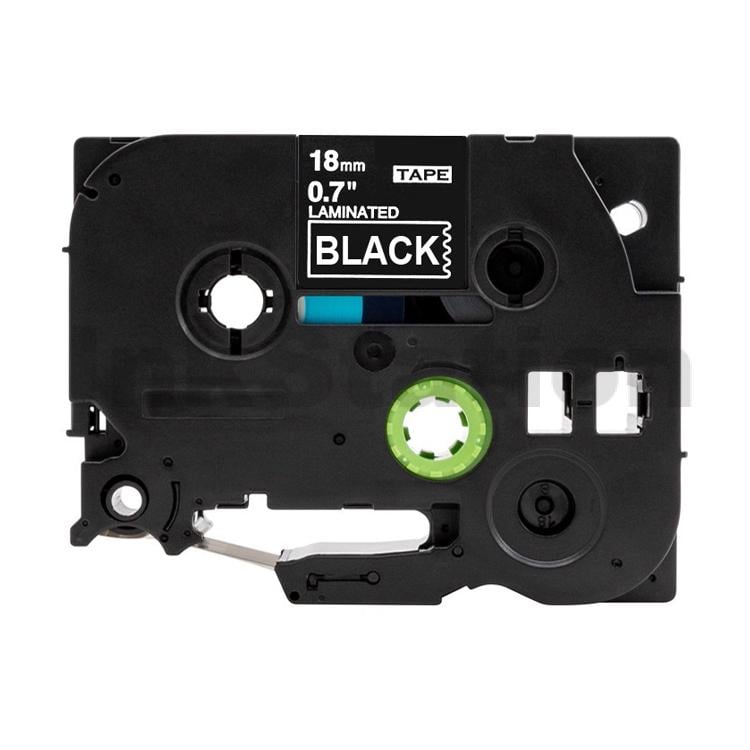 Brother Compatible TZe-345 18mm White Text on Black Laminated Tape - 8 ...
