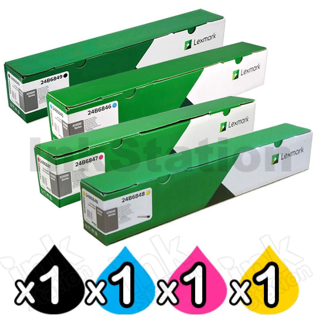Lexmark 4 Pack Genuine XC9235 XC9255 BSD Toner Cartridges Combo 24B6846 ...