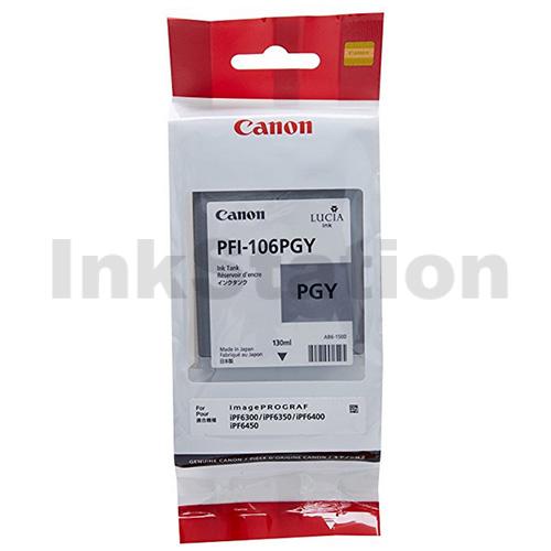 Canon Genuine PFI-106PGY Photo Grey Ink Tank - Ink Cartridges - InkStation