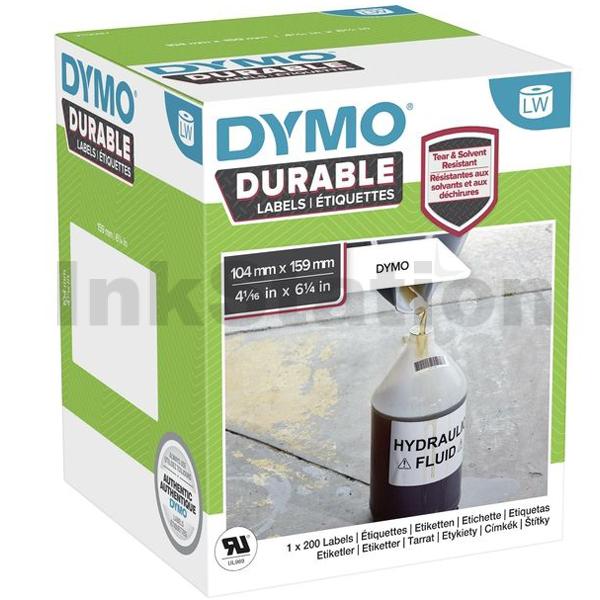 Dymo 2112287 Genuine Durable Industrial White Label Roll 104mm x 159mm ...