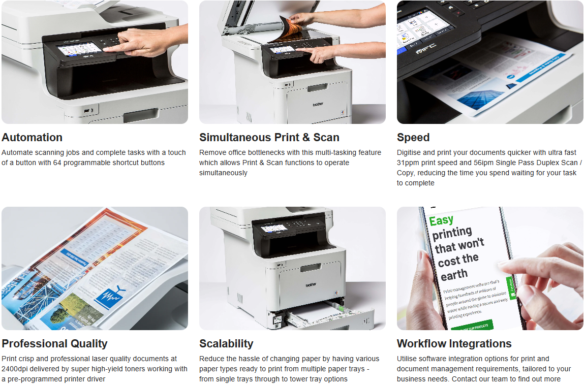 Brother MFC-L8900CDW Wireless Colour Laser Multi-Function Printer ...