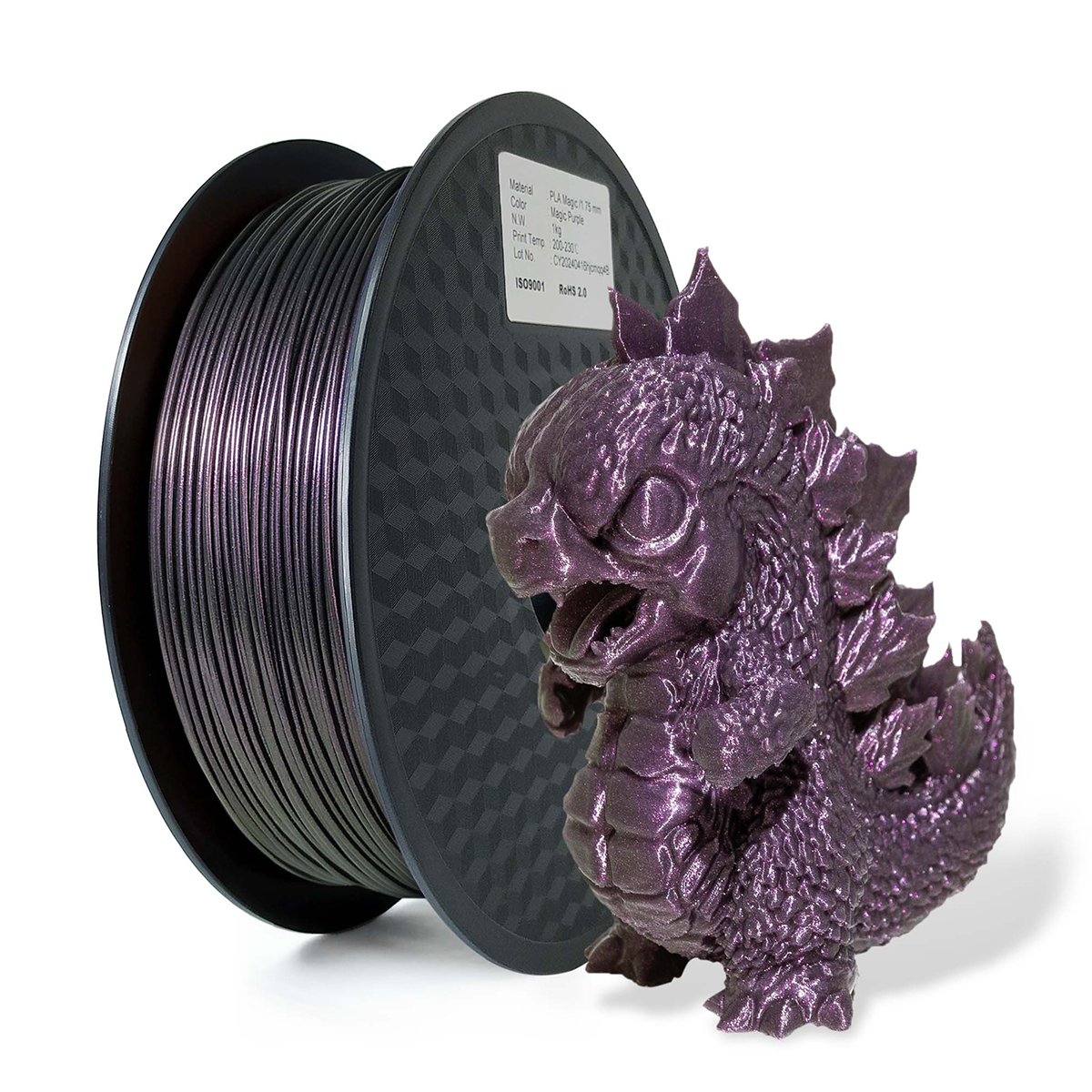 1 x PLA 3D Filament 1.75mm Sparkling Metallic Holographic Magic Pro ...