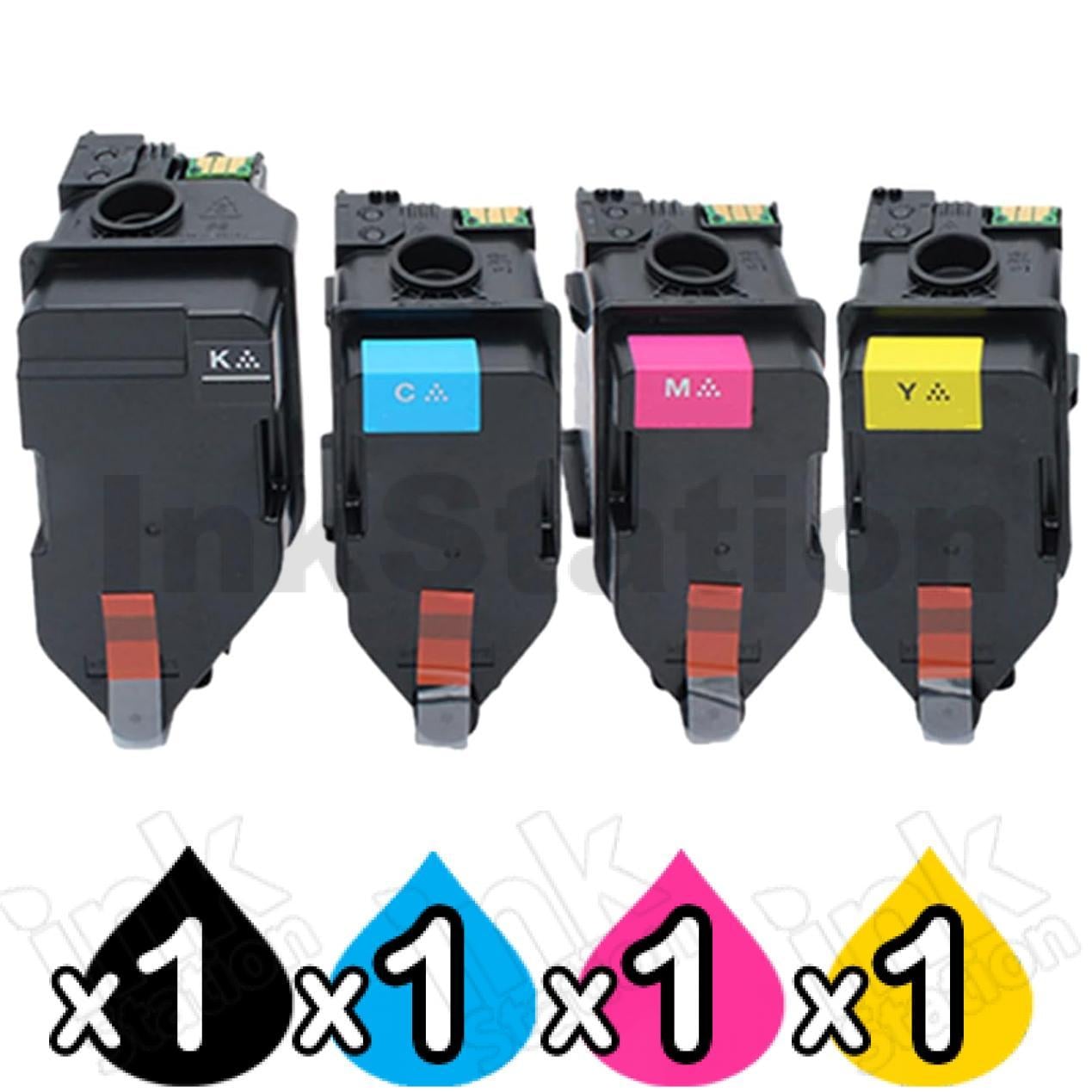 Konica Minolta 4 Pack BIZHUB C3300i / C4000i TNP81 Compatible Toner Cartridges AAJW191 - AAJW491 ...