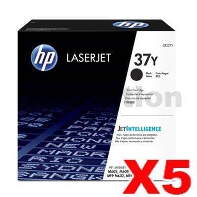 HP 5 x CF237Y (37Y) Genuine Black Extra High Yield Toner Cartridge ...
