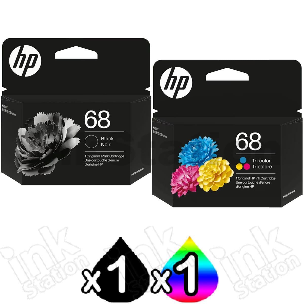 HP 2 Pack 68 Genuine Inkjet Cartridges 7FP21TA + 7FP20TA [1BK,1CL ...