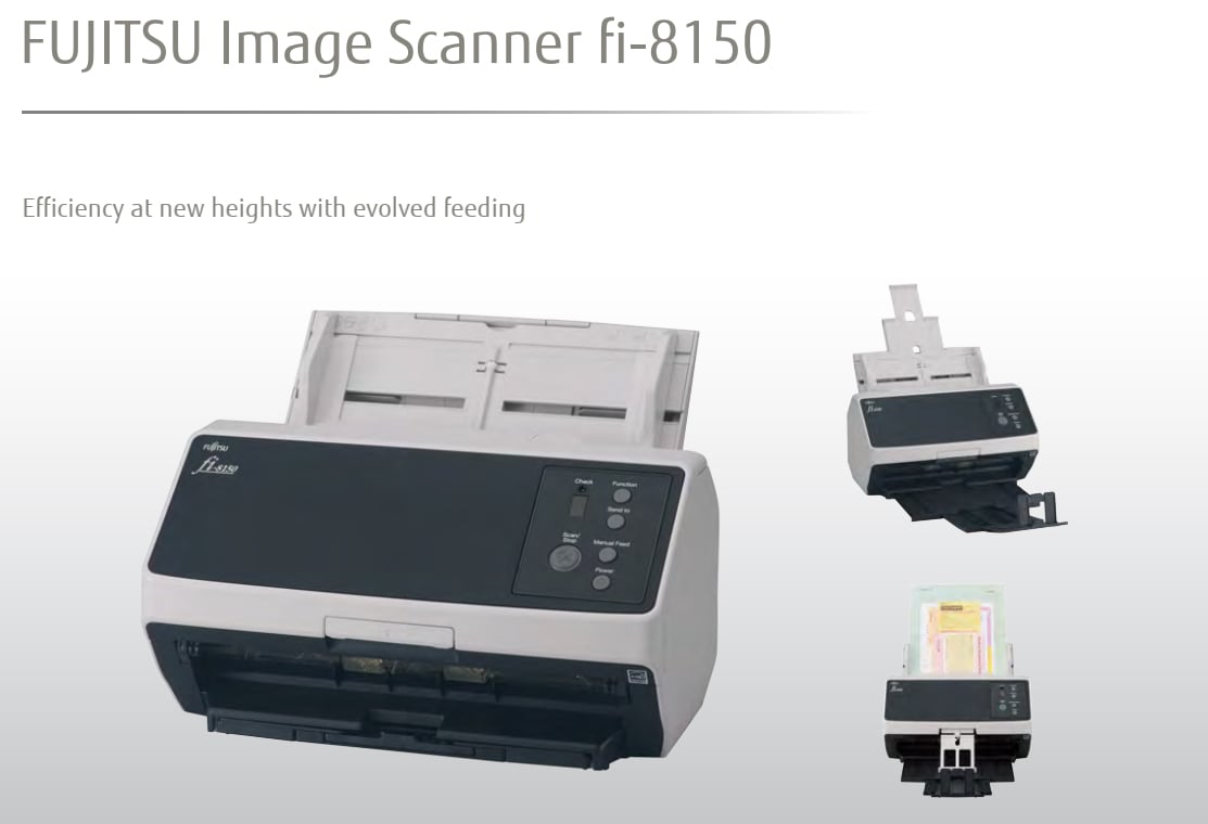 Fujitsu Ricoh FI-8150 A4 Duplex Document Scanner - 100 Sheets ADF, 600 ...