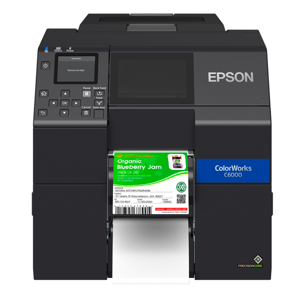 EPSON ColorWorks CW-C6010A 4" Colour Inkjet Label Printer with Auto ...