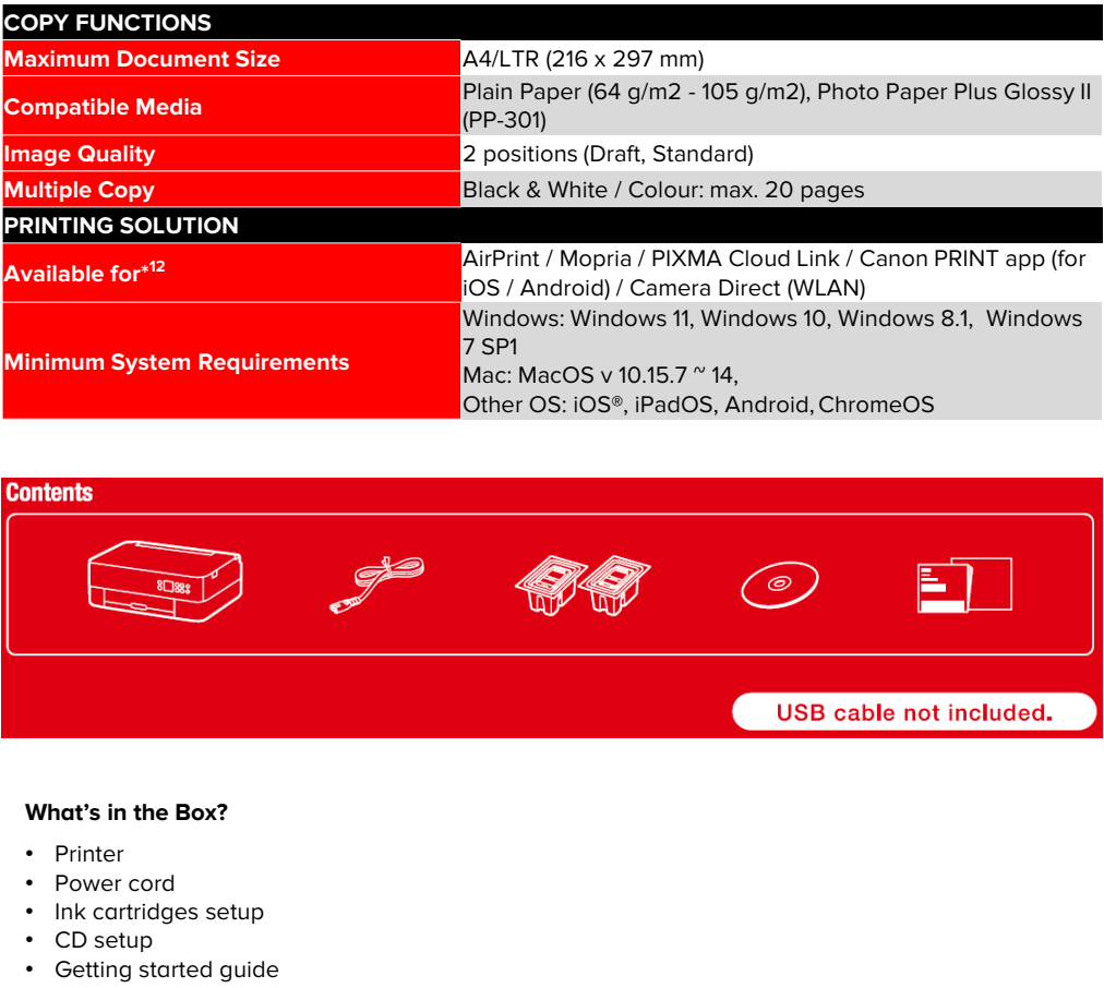 Canon PIXMA TS3660 HOME Wireless All-in-One Inkjet Printer Black ...