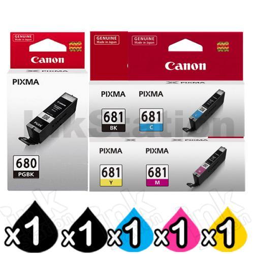 Canon 5 Pack PGI-680 CLI-681 Genuine Inkjet Cartridges Combo [1BK,1PBK ...