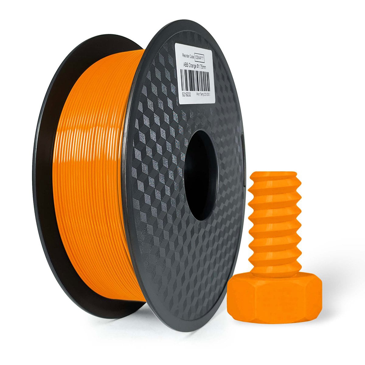 1 x ABS 3D Filament 1.75mm Orange - 1KG - InkStation