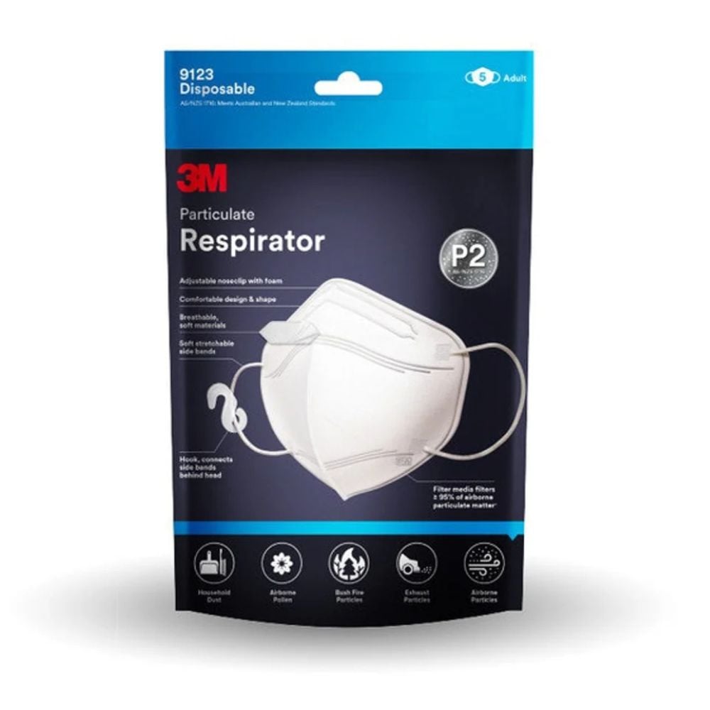 3M P2 Respirator 9123 Disposable Face Mask 5 Pack - InkStation