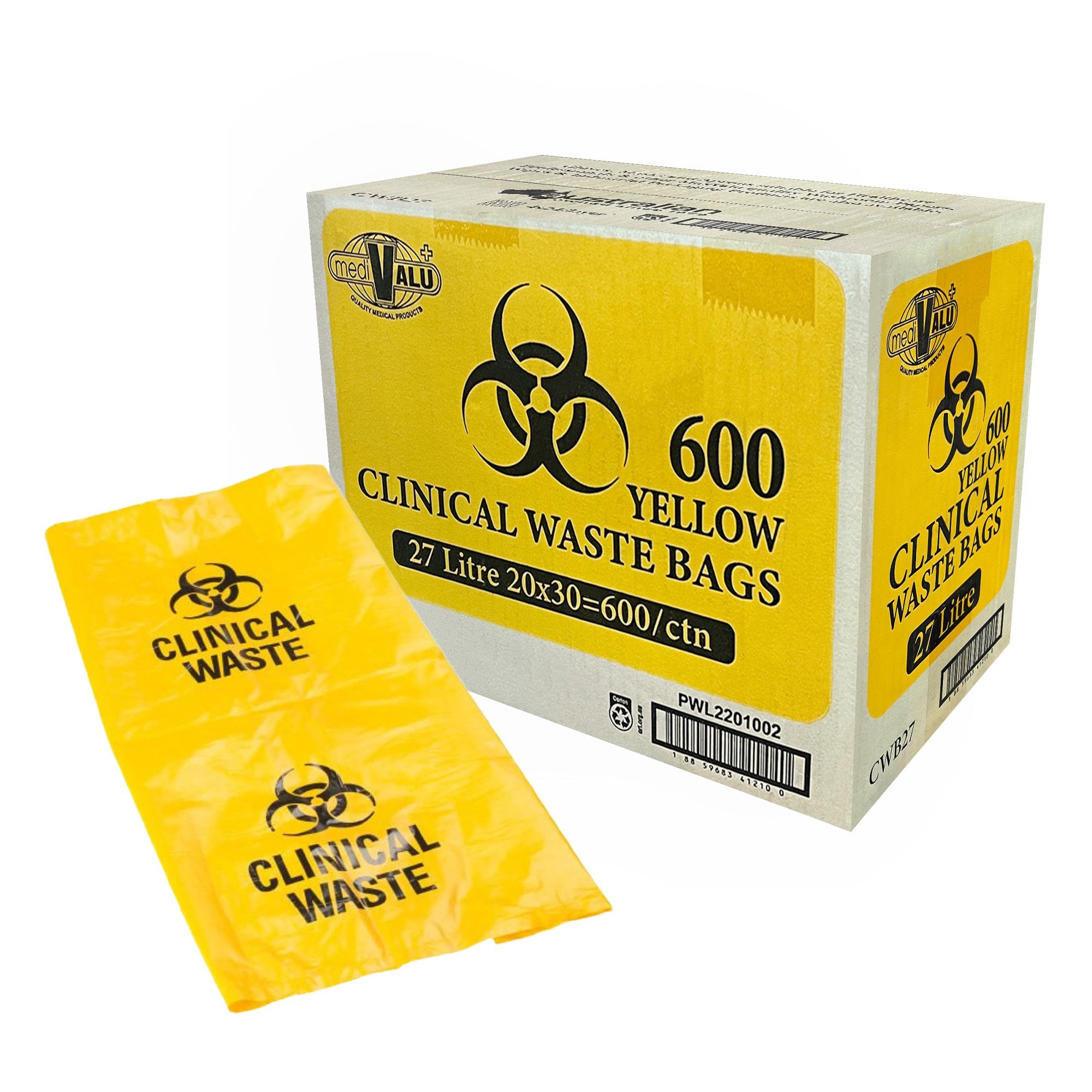 Yellow Clinical Waste Bags - InkStation