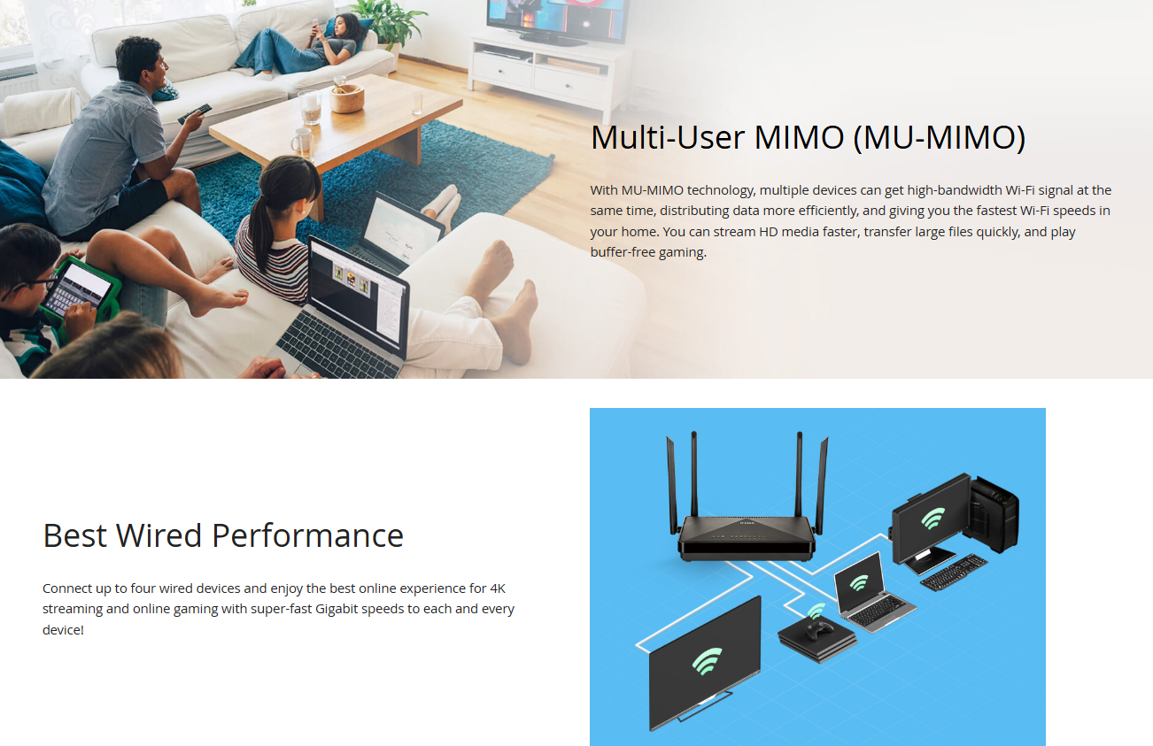 D-Link DSL-245GE Dual Band Wireless AC1200 VDSL2/ADSL2+ Modem Router ...