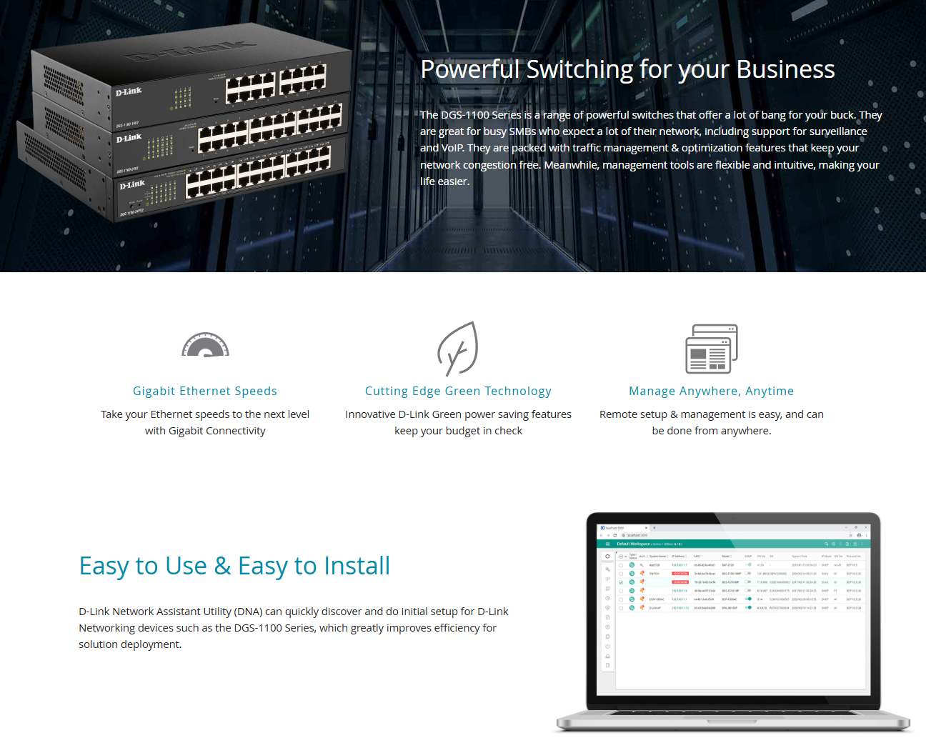 D-LINK 8-Port Gigabit Smart Managed Switch - InkStation