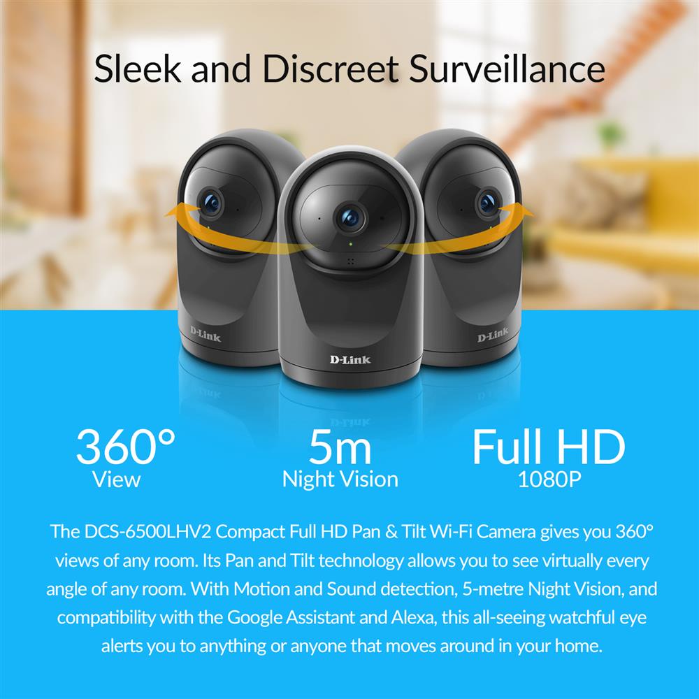 D-Link Compact Full HD Pan & Tilt Wi-Fi Camera - InkStation