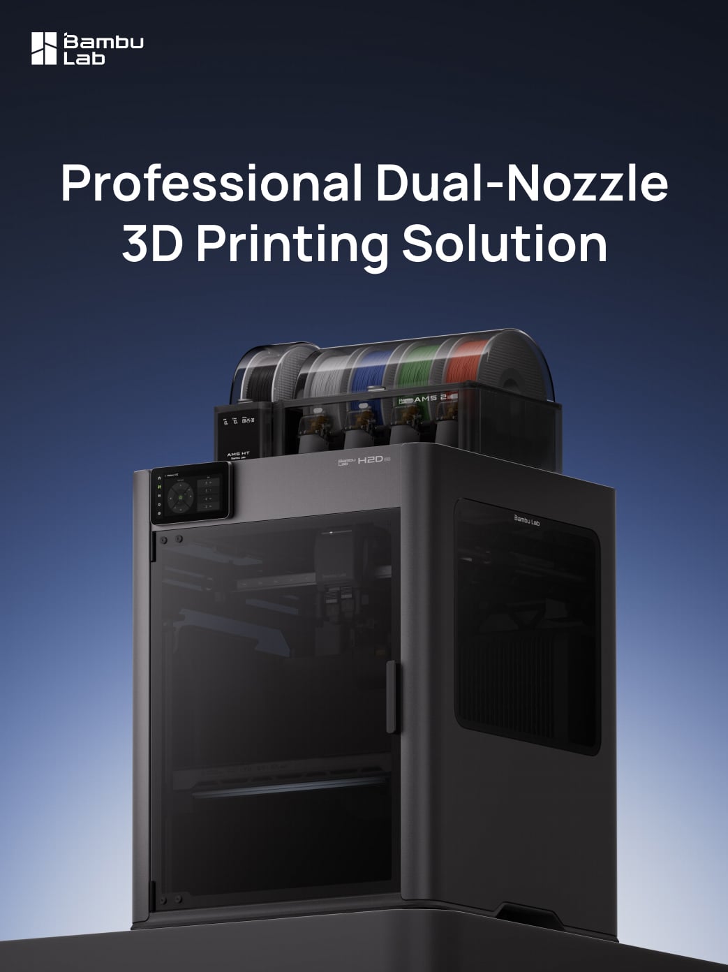 Bambu Lab H2D Pro Professional Dual-Nozzle 3D Printer with AMS 2 Pro ...