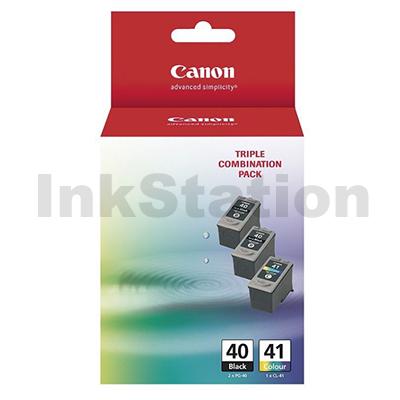 Canon PG-40 & CL-41 Genuine Ink Triple Pack PG40CL41VP [2BK,1C] - Ink ...