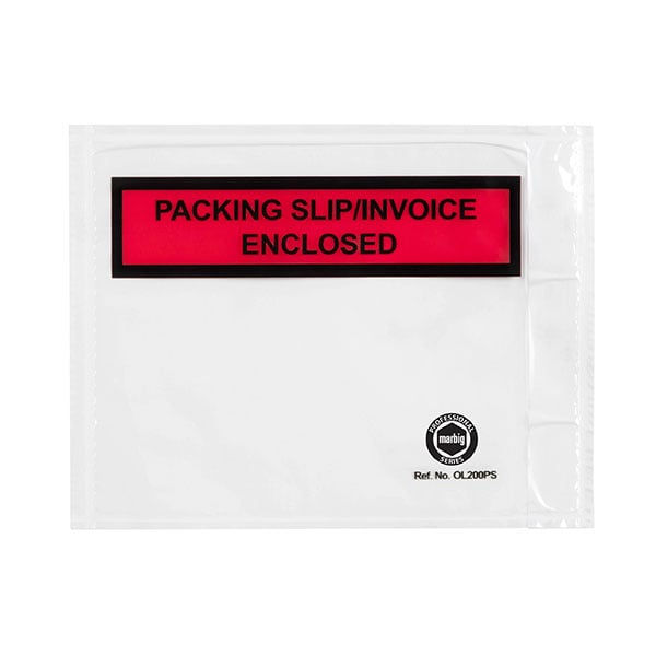 1000PCS Marbig 'PACKING SLIP / INVOICE ENCLOSED' 115mm x 155mm ...