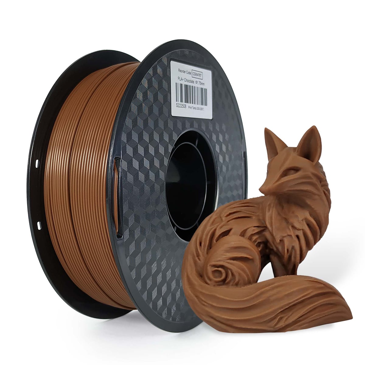 1 x PLA+ 3D Filament 1.75mm Chocolate - 1KG - InkStation