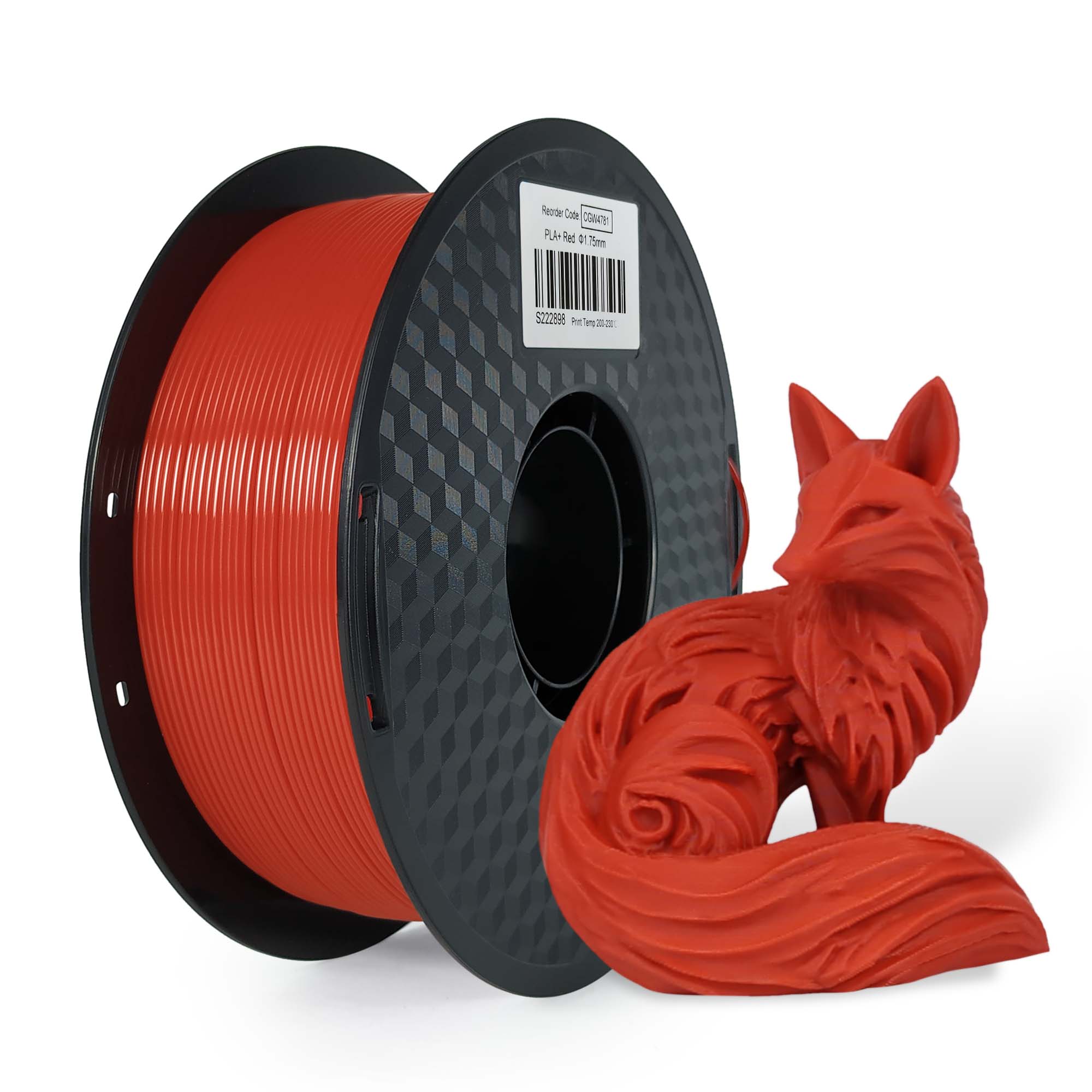 1 x PLA+ 3D Filament 1.75mm Red - 1KG - InkStation