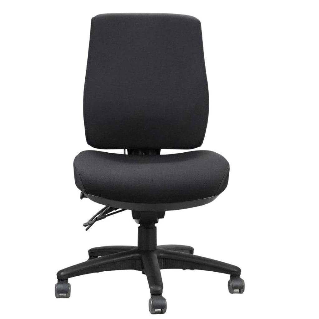 Rapidline Ergo Air High Back Operator Chair - Black Fabric - InkStation