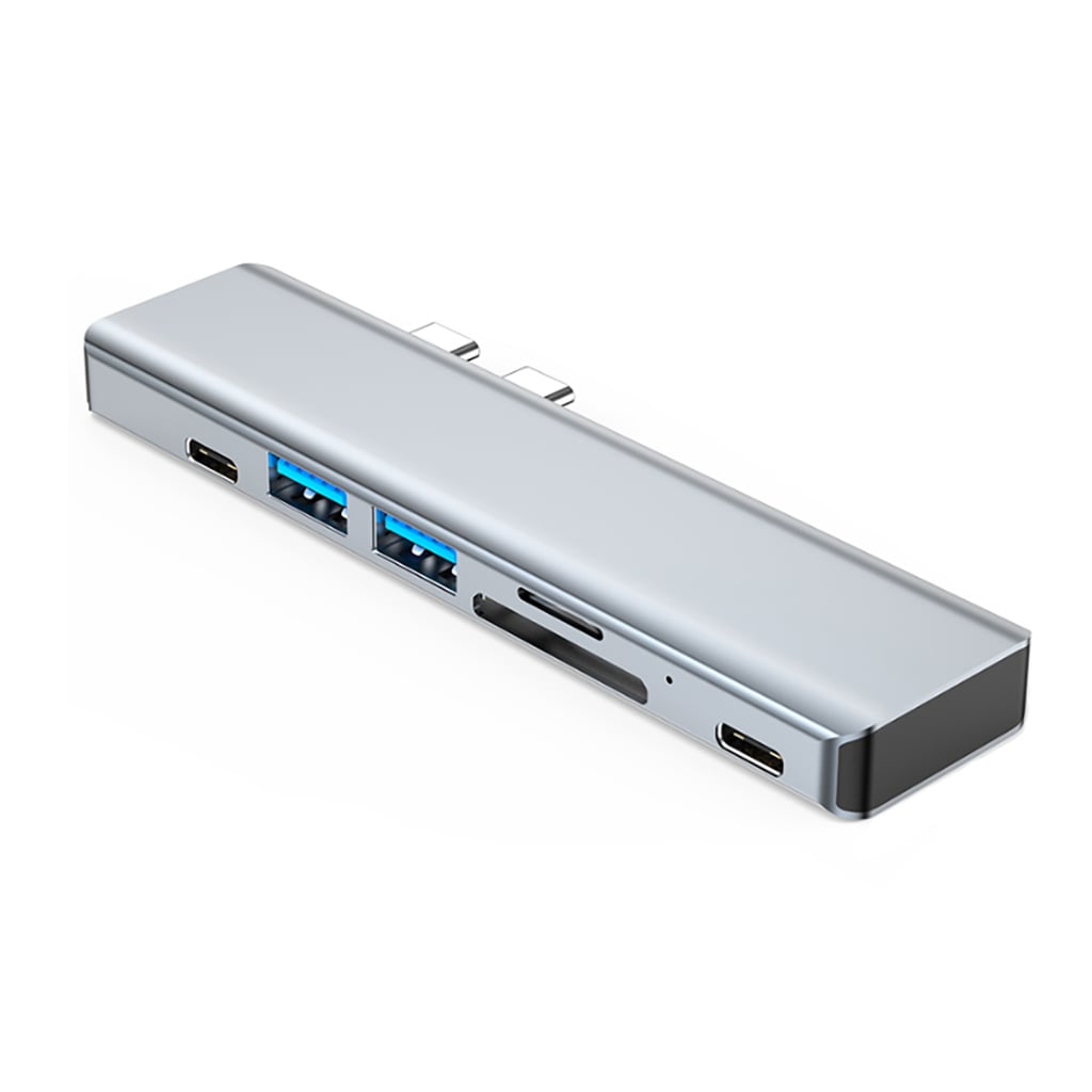 7-in-2 Dual USB-C Hub for Macbooks Multifunction Adapter USB Hub (HDTV ...