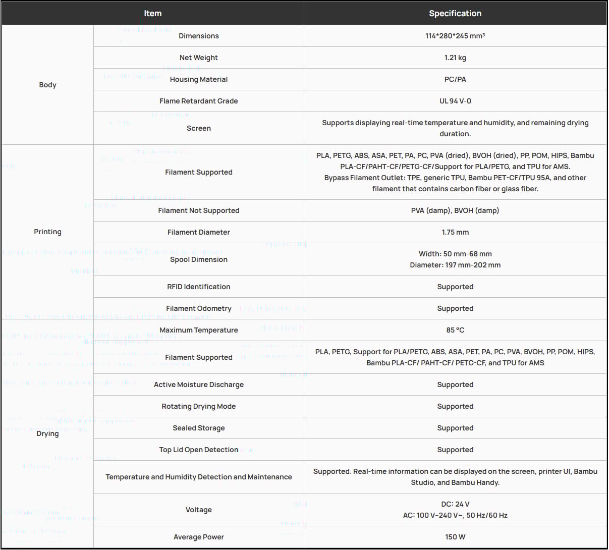 Bambu Lab AMS HT - Automatic Material System - InkStation
