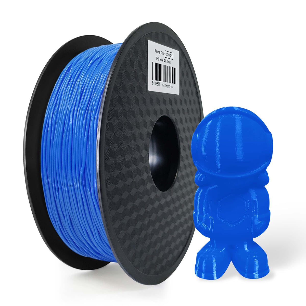 1 x TPU 3D Filament 1.75mm White - 1KG - InkStation