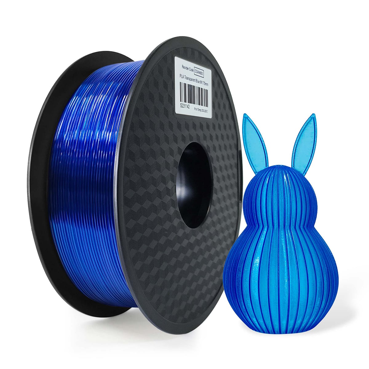 1 x PLA 3D Filament 1.75mm Transparent Green - 1KG - InkStation