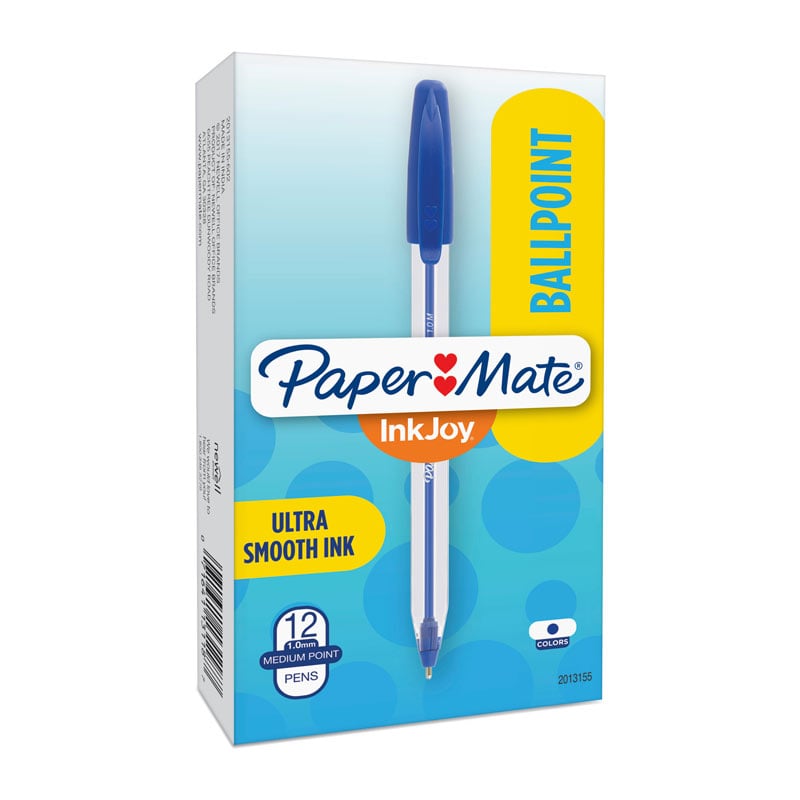 Paper Mate InkJoy 50ST Capped Ball Pen Blue - Pack of 12 - InkStation