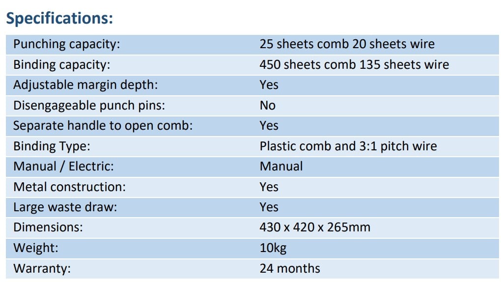 Gold Sovereign X5 Comb & Wire Binding Machine - InkStation