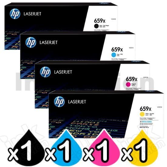HP 4 Pack 659X W2010X-W2013X Genuine High Yield Toner Cartridges Combo ...
