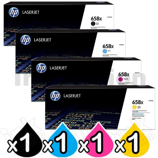 HP 4 Pack 658X W2000X-W2003X Genuine High Yield Toner Cartridges Combo ...