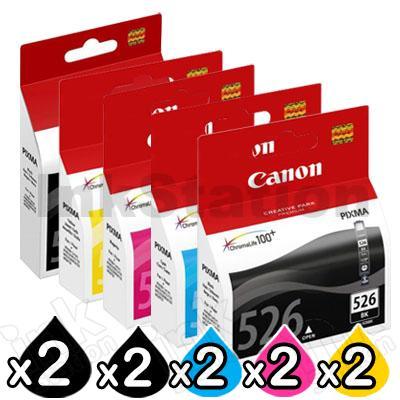 Canon 10-Pack Genuine PGI-525 & CLI-526 Inkjet Combo [2BK,2PBK,2C,2M,2Y ...