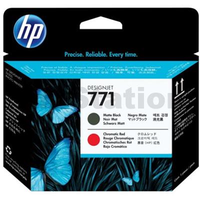 HP 771 Genuine Matte Black and Chromatic Red Printhead CE017A - Ink ...