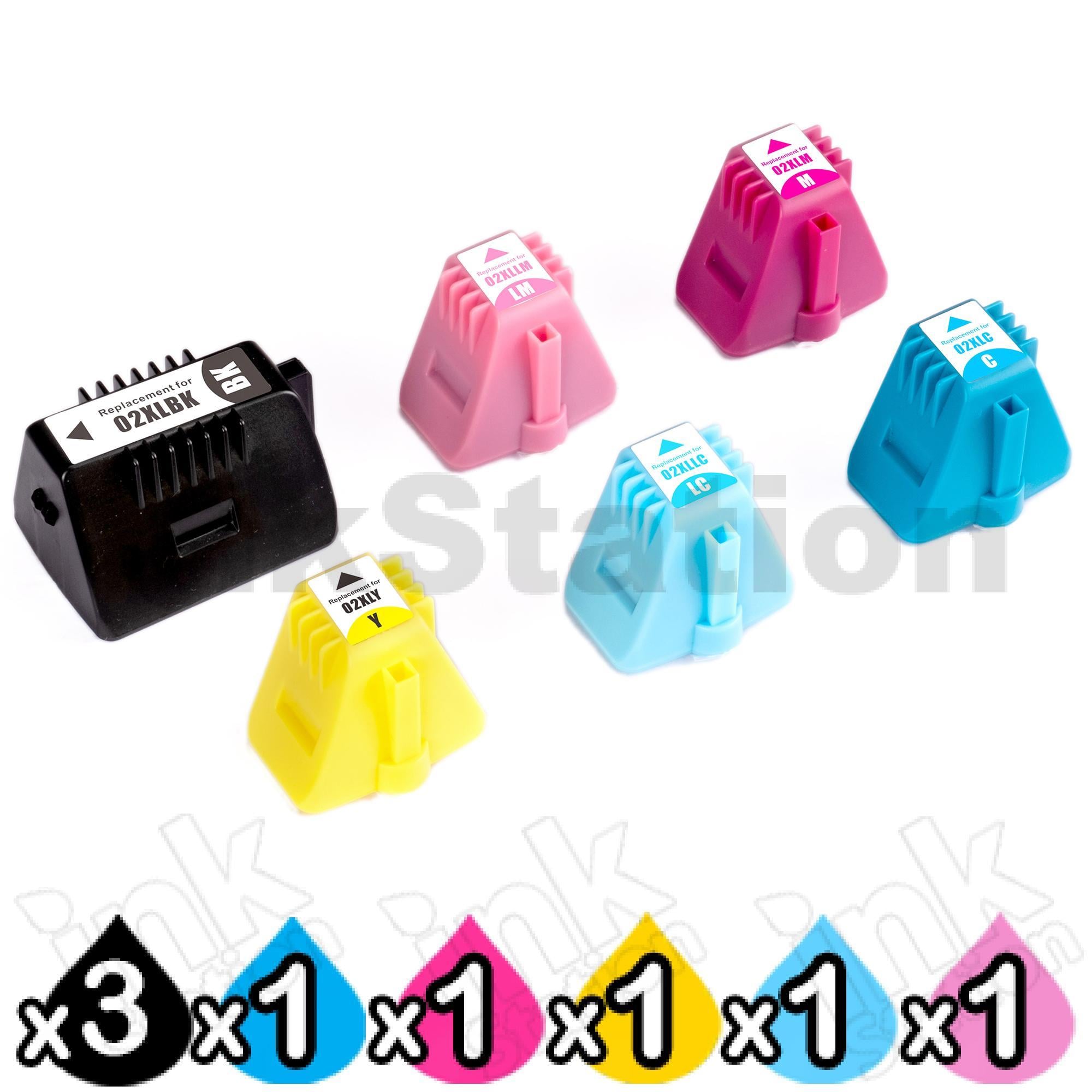 HP 8 Pack 02 Compatible Inkjet Cartridges C8721WA-C8775WA [3BK,1C,1M,1Y ...